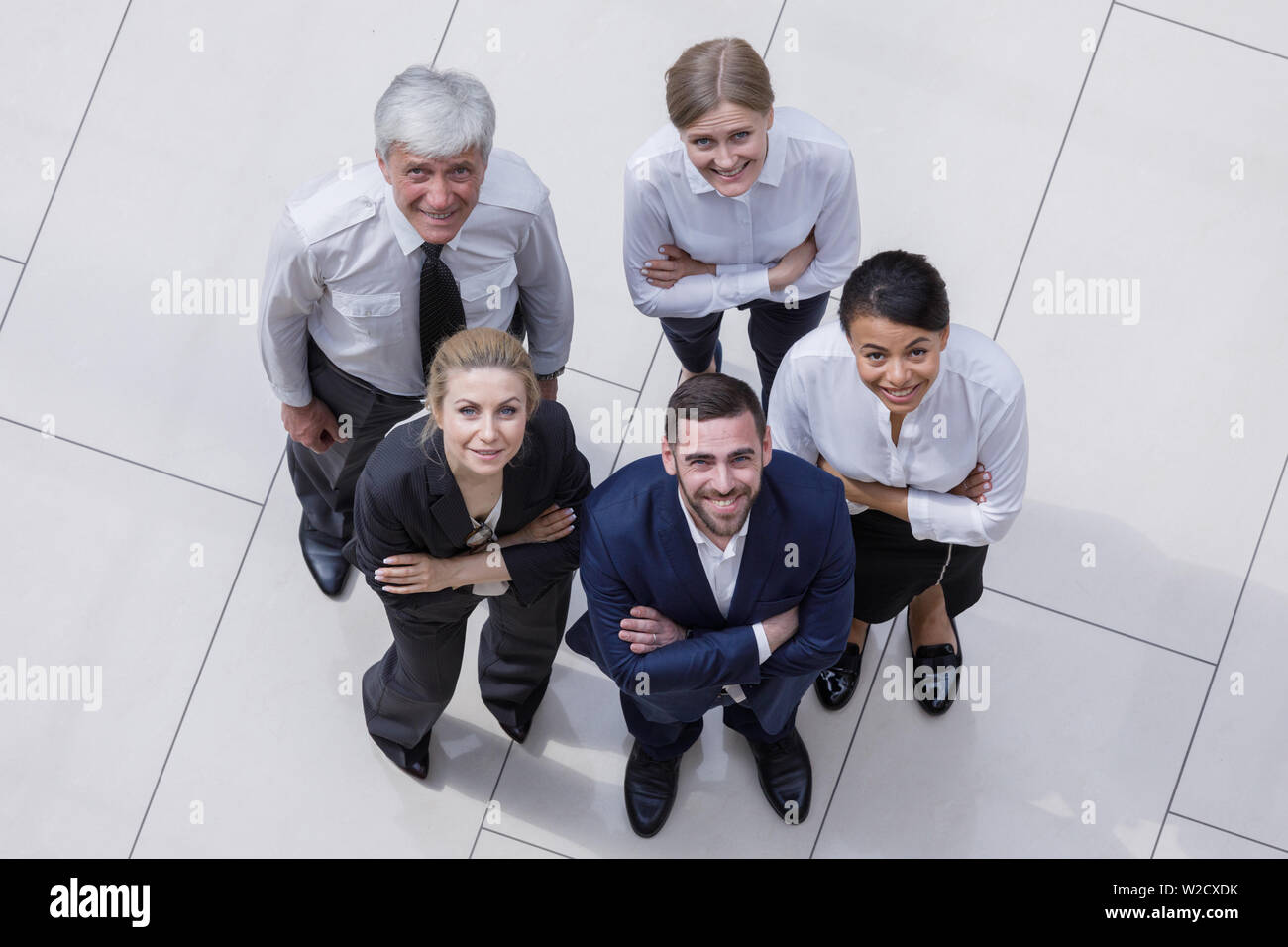 Overhead people meeting staff hi-res stock photography and images - Alamy