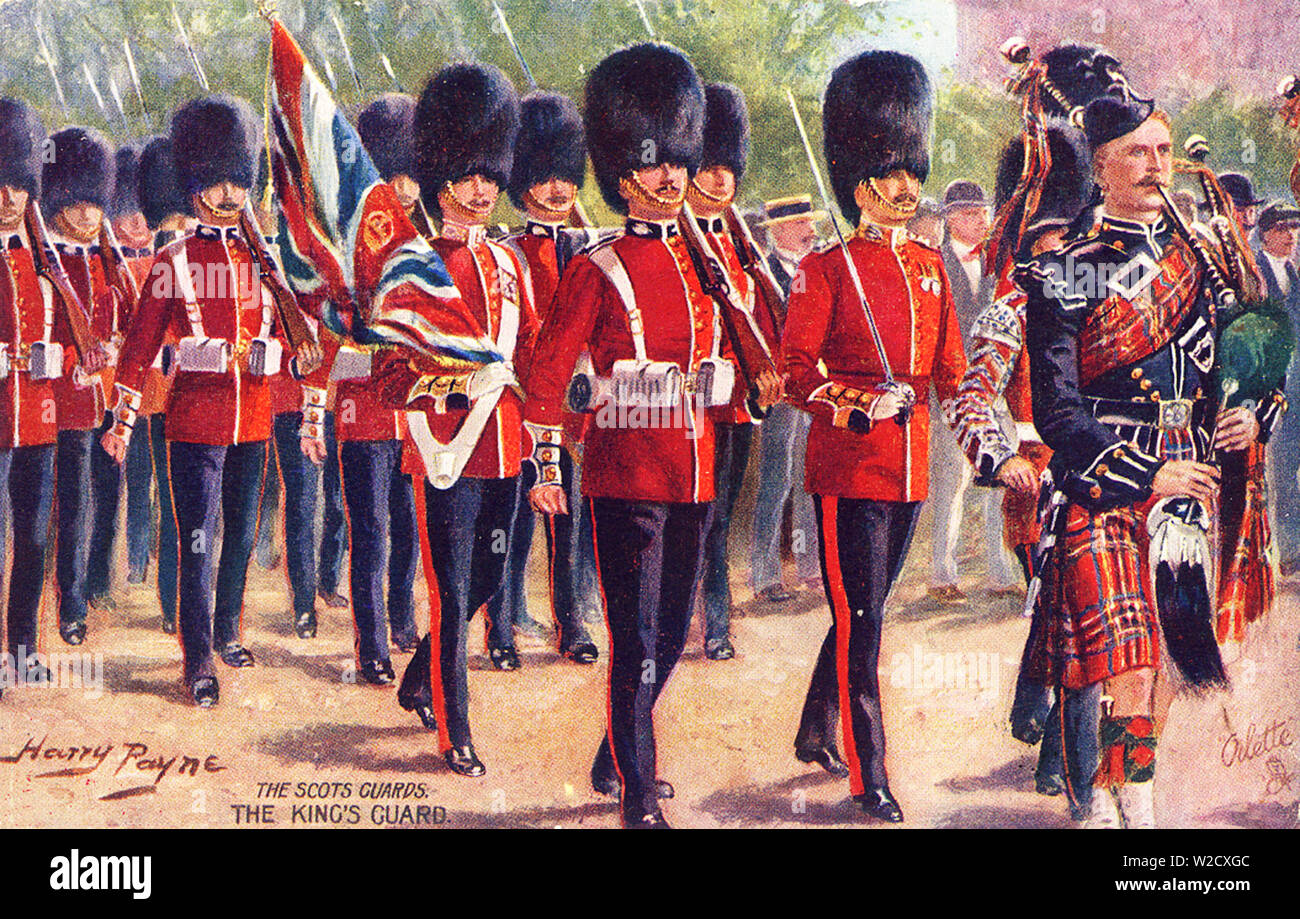 Scottish Royal Guard. The beginning of the 20th century Stock Photo - Alamy