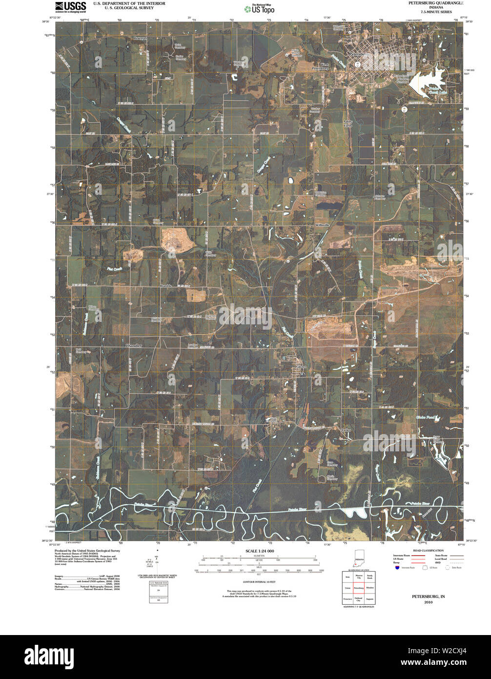 Petersburg indiana map hi-res stock photography and images - Alamy