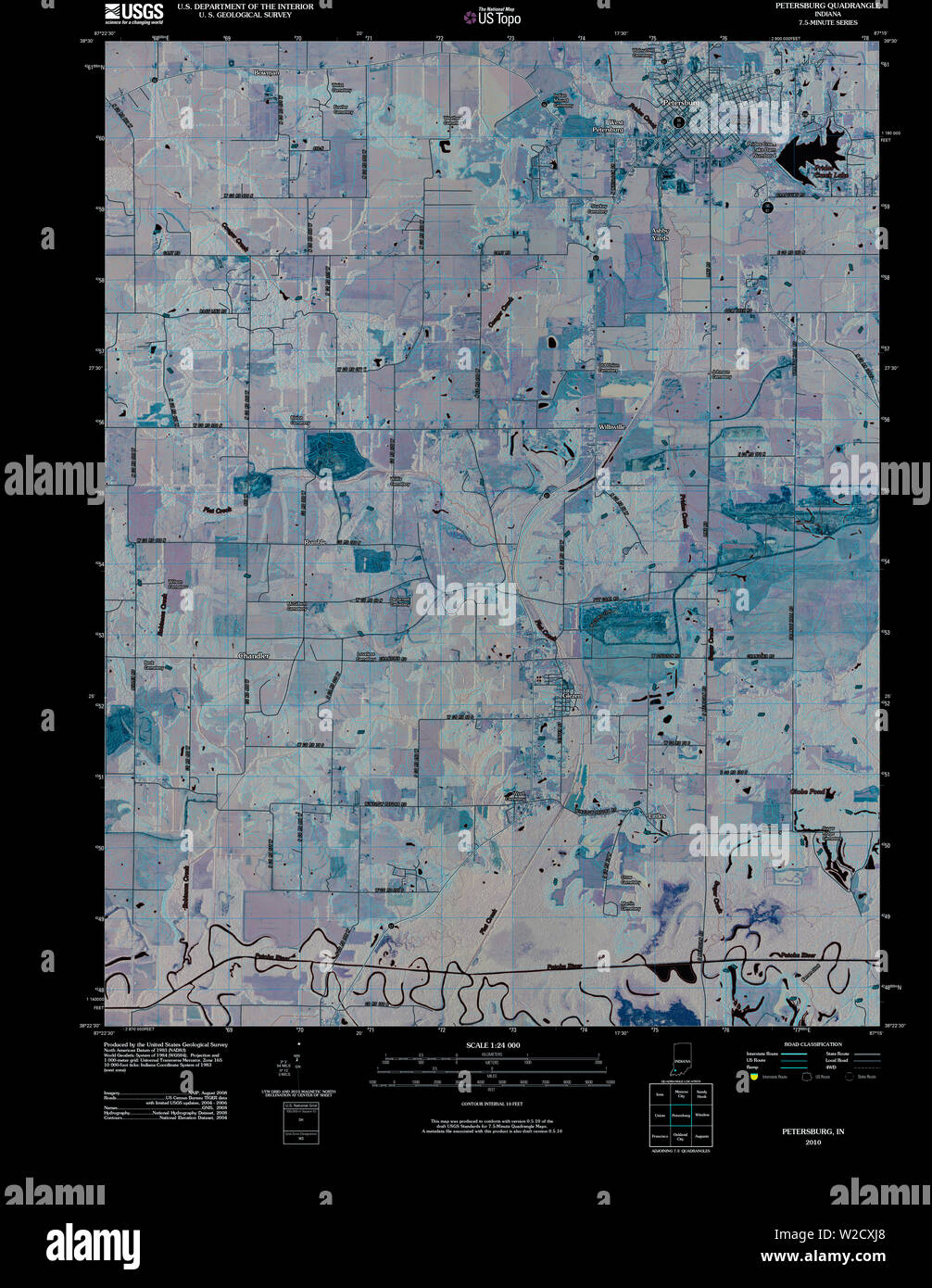 Petersburg indiana map hi-res stock photography and images - Alamy