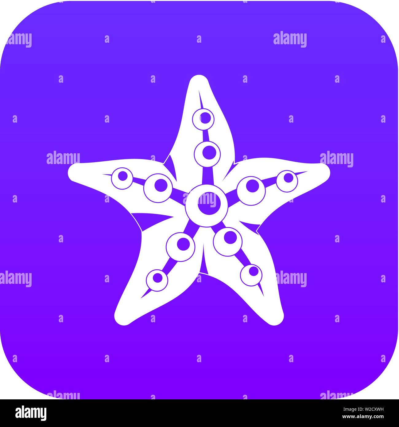 Starfish icon digital purple Stock Vector Image & Art - Alamy
