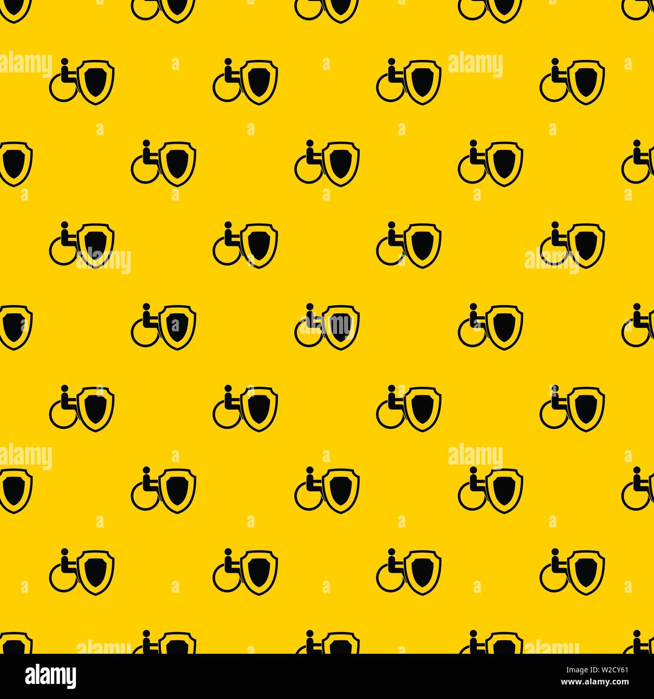 Wheelchair and safety shield pattern vector Stock Vector Image & Art ...