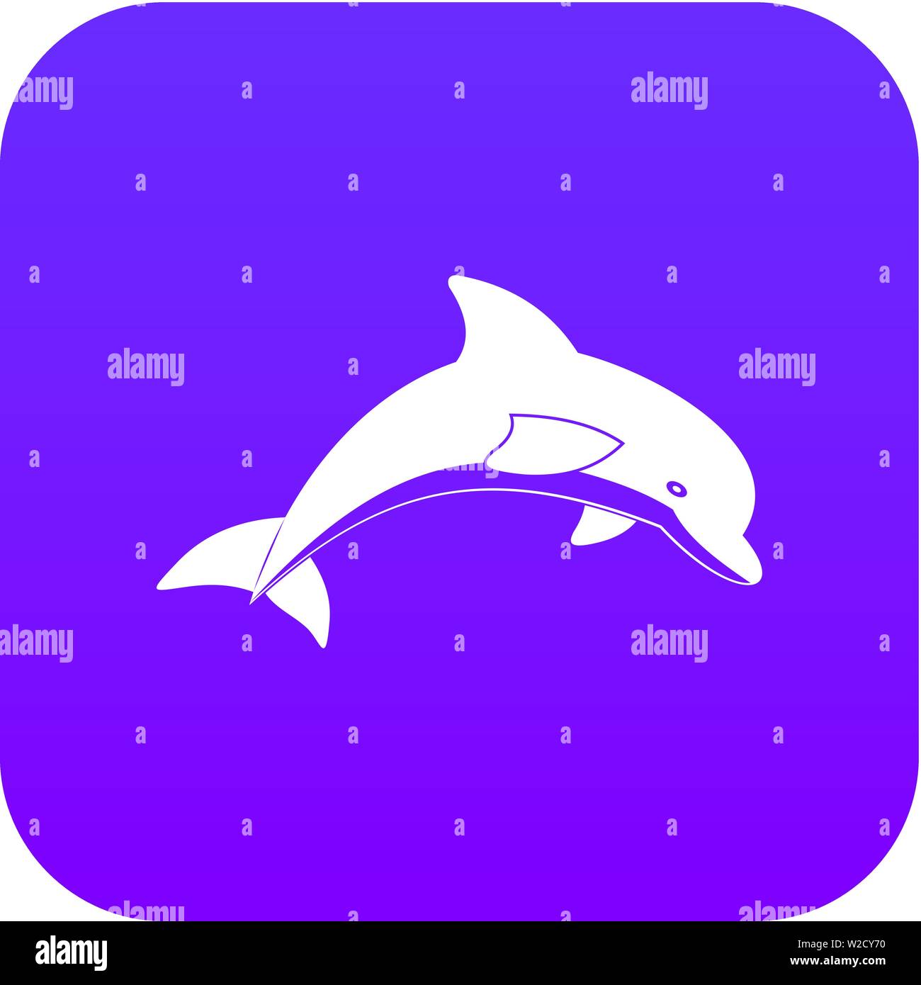 Jumping dolphin icon digital purple Stock Vector Image & Art - Alamy