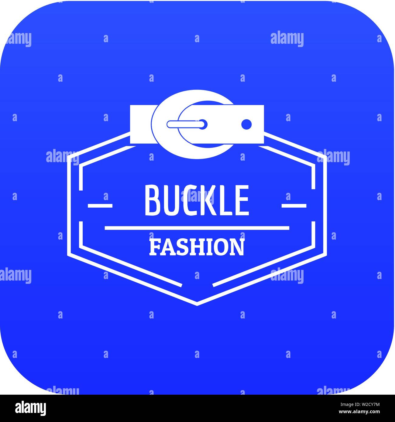 Buckle connect icon blue vector Stock Vector Image & Art - Alamy