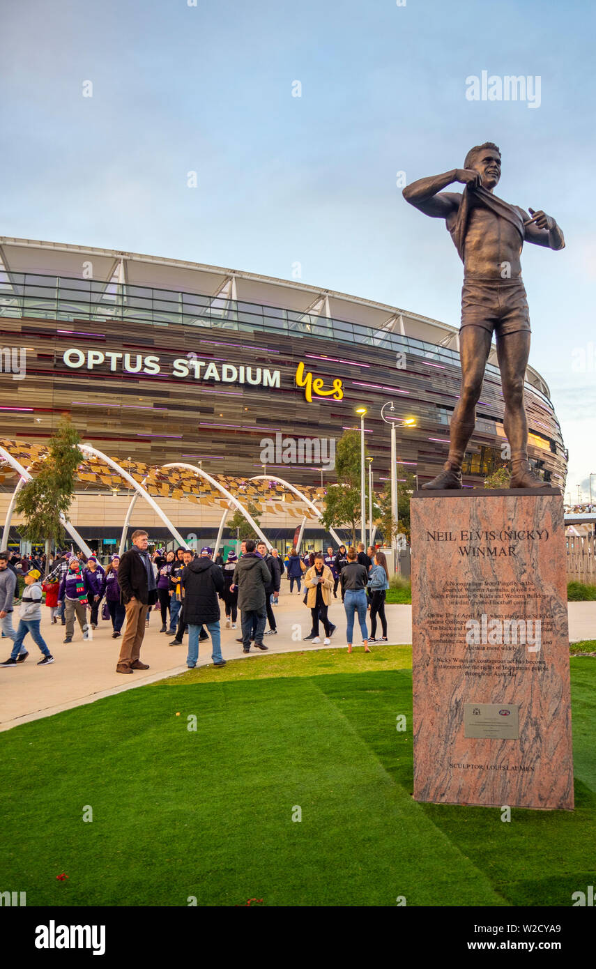 Bronze Statue of Nicky, Neil Elvis Winmar, an indigenous Noongar AFL ...