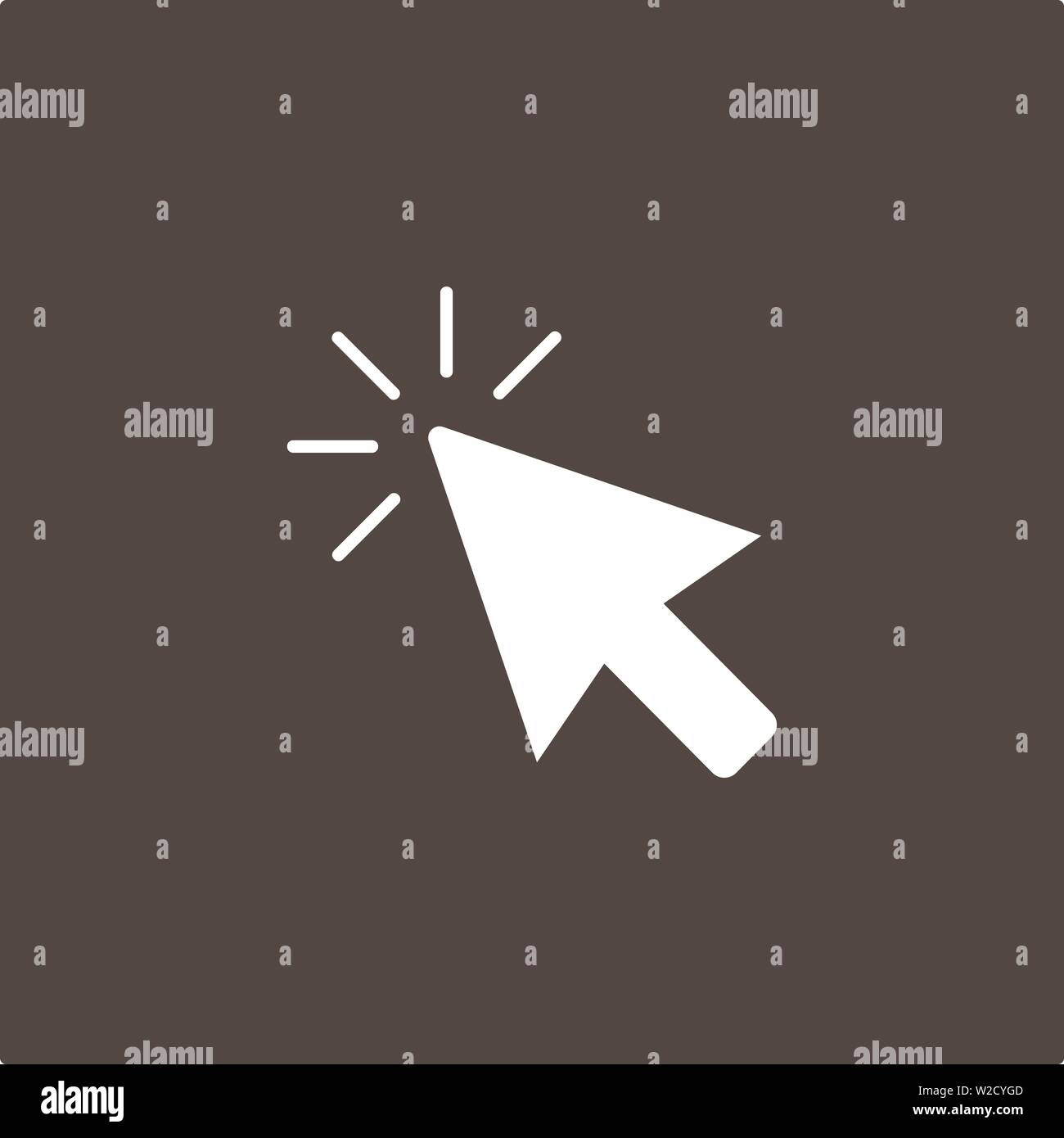 Vector illustration, flat design. Pointer cursor arrow icon Stock ...