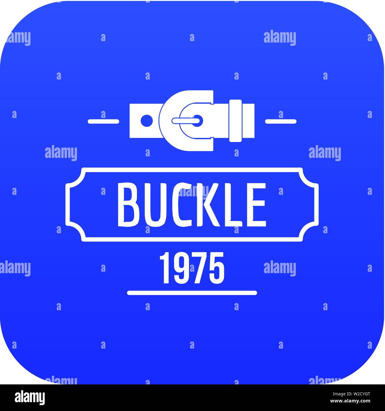 Buckle metal icon blue vector Stock Vector Image & Art - Alamy