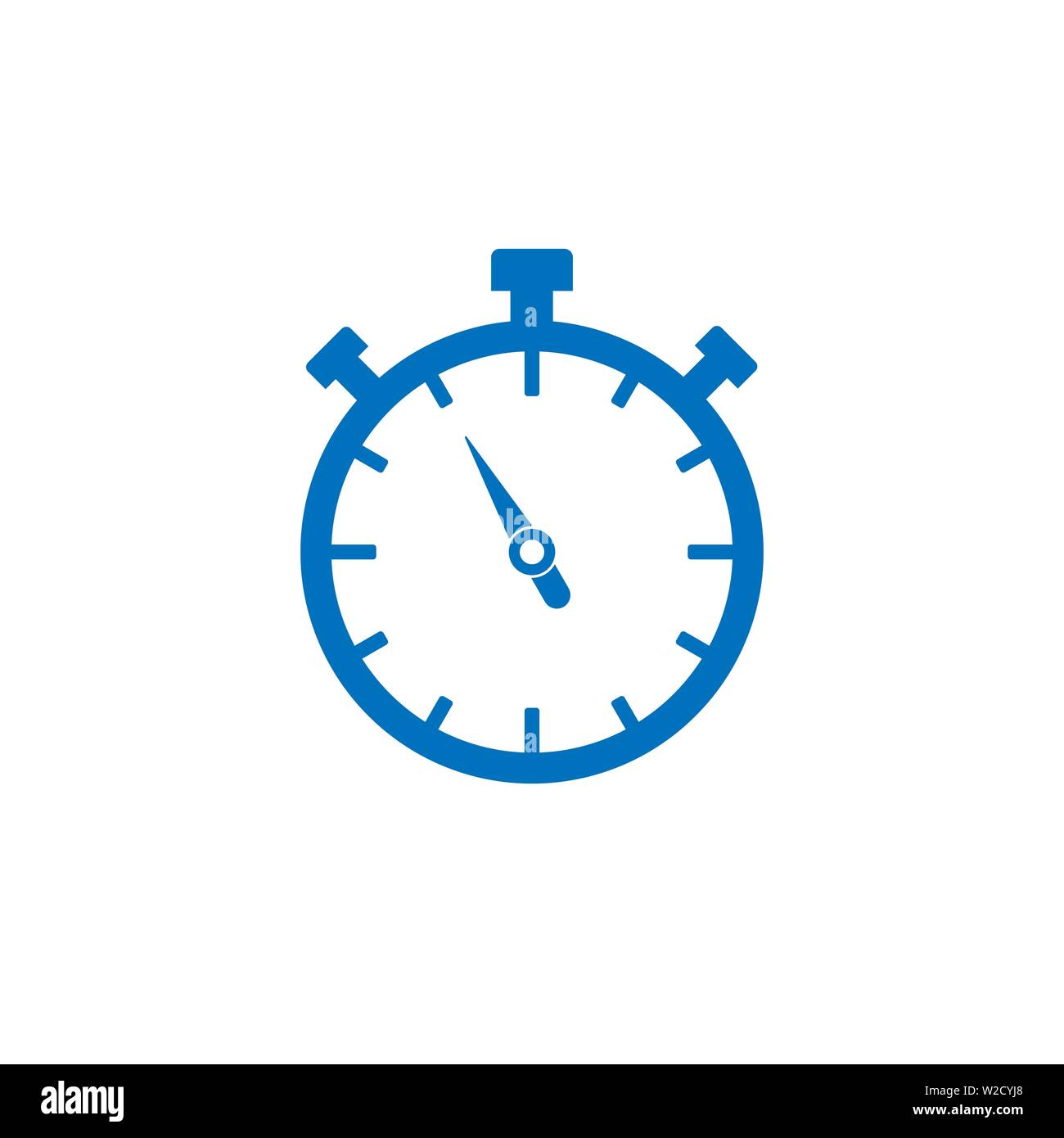 Vector illustration, flat design. Timer clock time icon Stock Vector ...