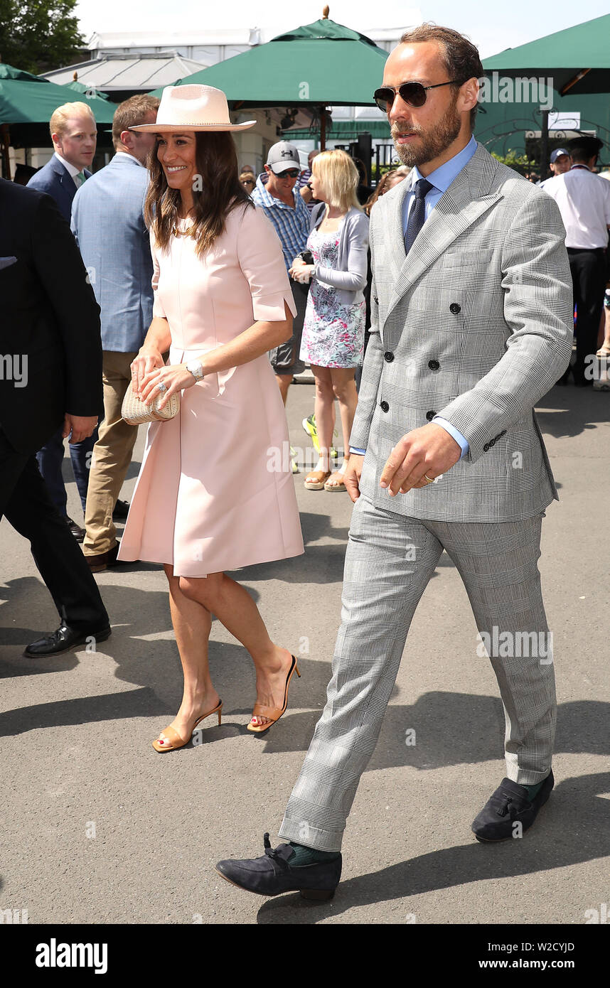 Pippa Middleton (left) and brother-in-law James Middleton on day seven ...