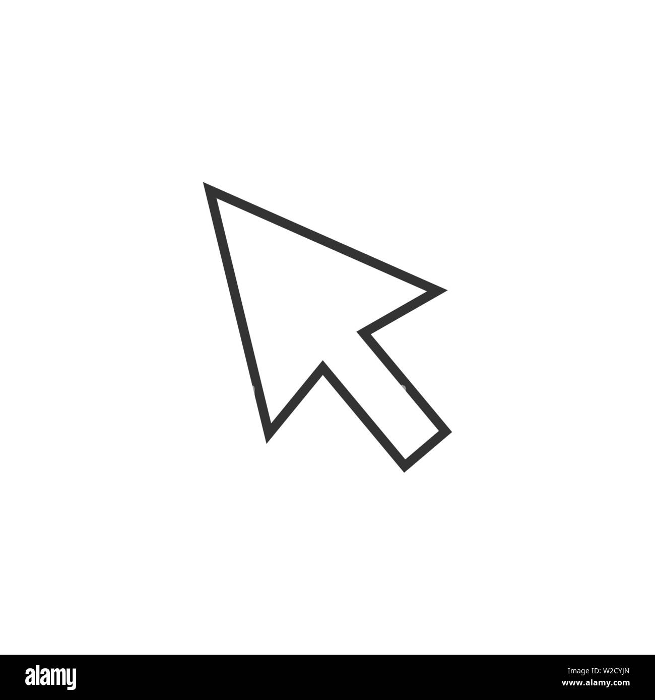 Vector illustration, flat design. Pointer cursor arrow icon Stock ...