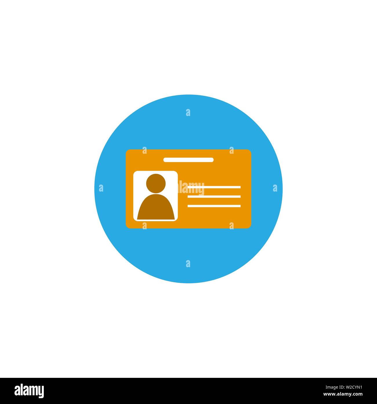 Vector illustration, flat design. ID card Icon Stock Vector Image & Art ...