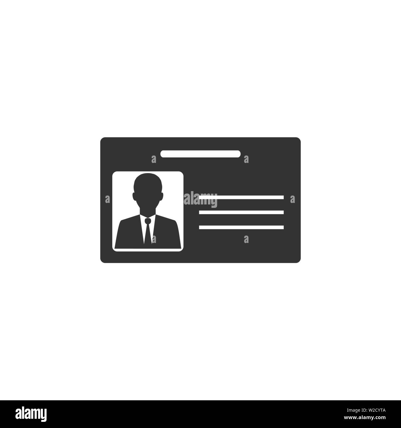 Vector illustration, flat design. ID card Icon Stock Vector Image & Art ...
