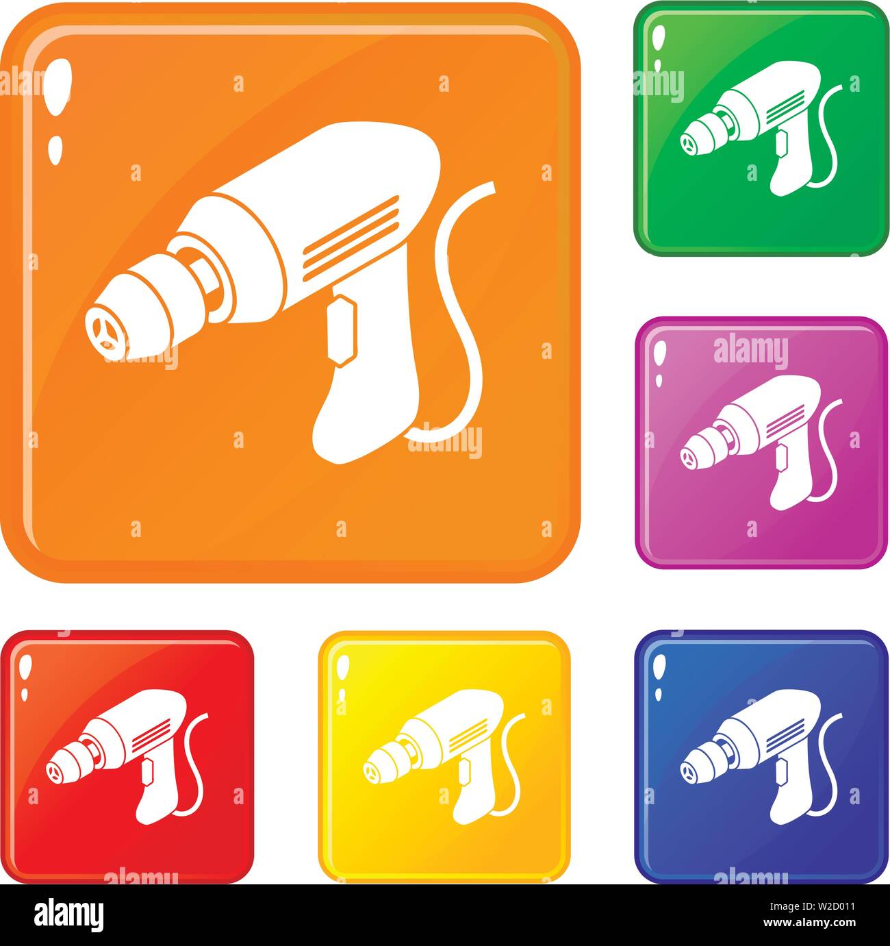 Corded drill icons set vector color Stock Vector Image & Art - Alamy