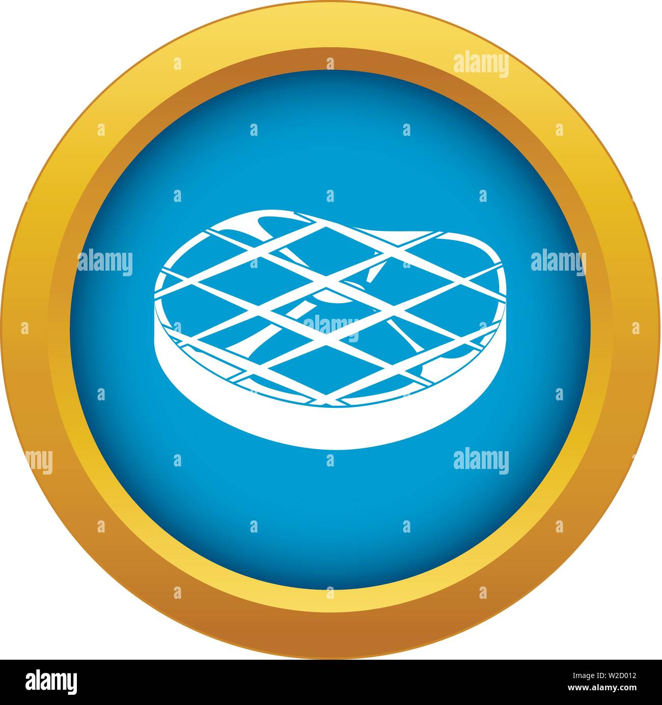 Steak icon blue vector isolated Stock Vector Image & Art - Alamy