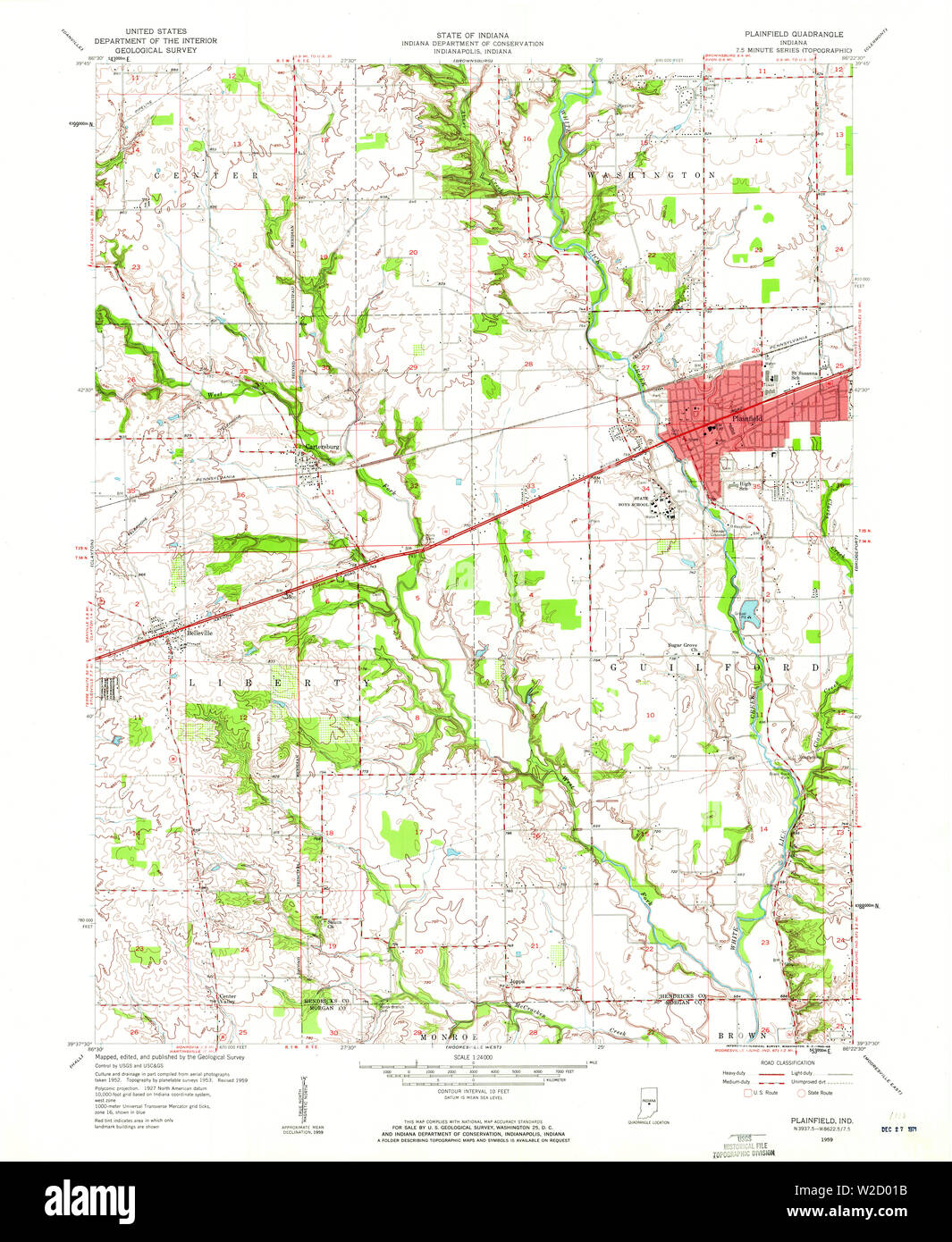 Plainfield map hi-res stock photography and images - Alamy
