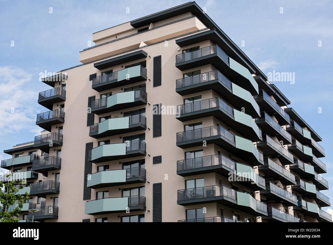 New residential area in Brasov, Romania - Flat blocks in construction ...
