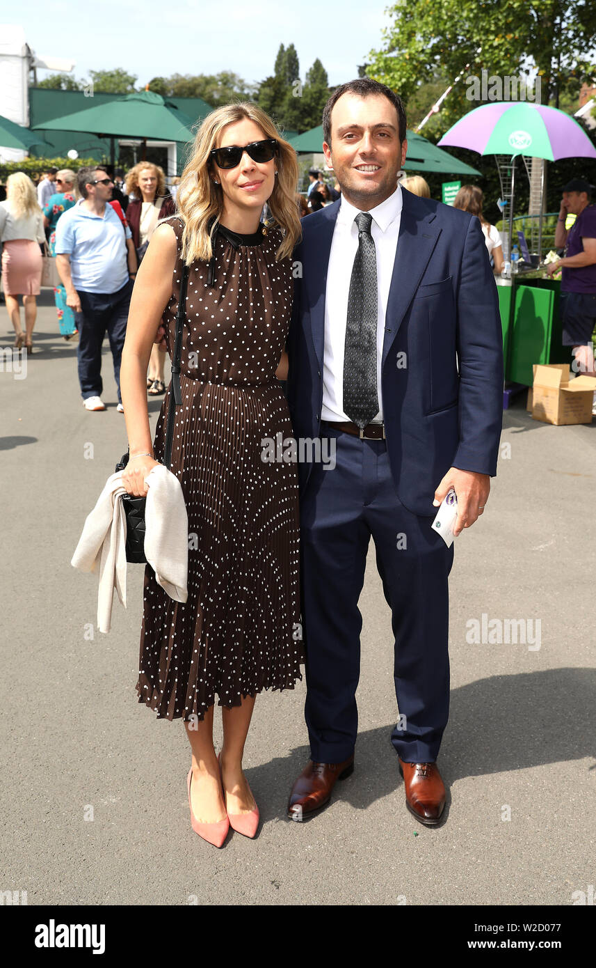 Italian professional golfer Francesco Molinari (right) and wife ...
