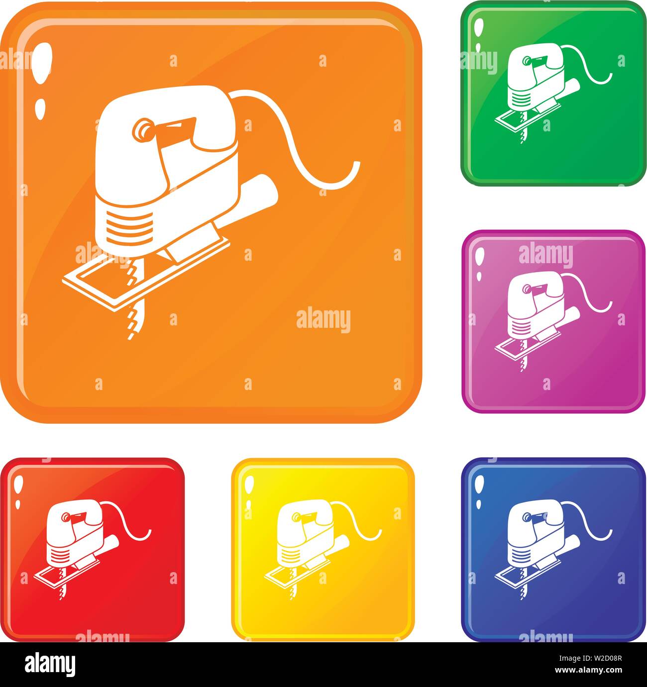 Corded jig saw icons set vector color Stock Vector Image & Art - Alamy