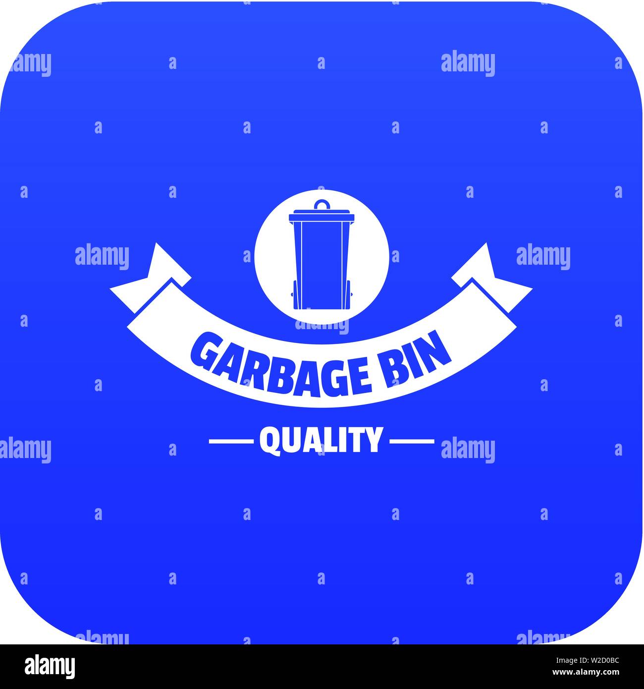 Dustbin icon blue vector Stock Vector Image & Art - Alamy