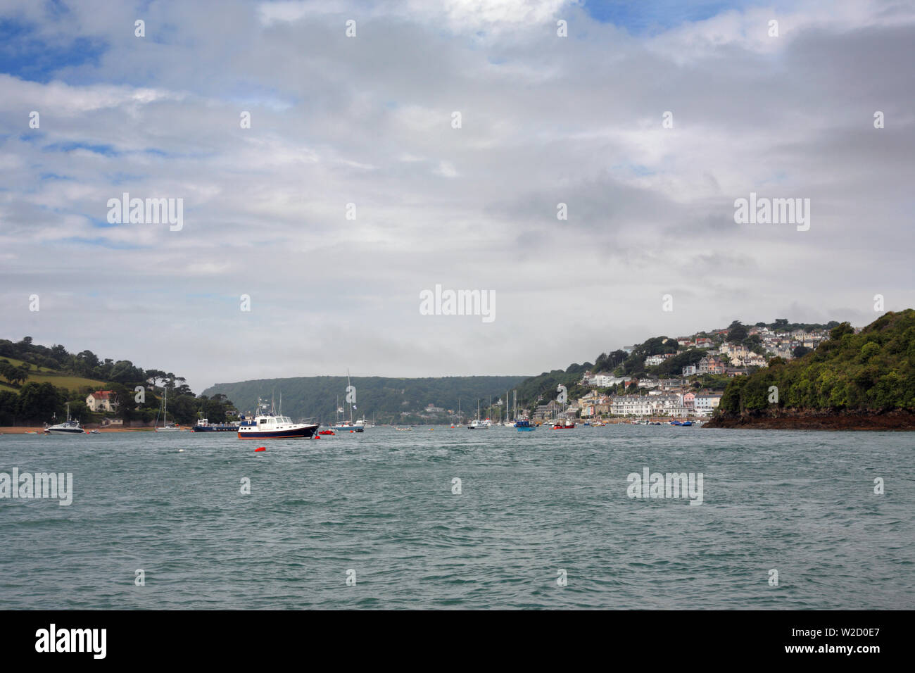 The yachting centre and seaside resort of Salcombe and its harbour from ...