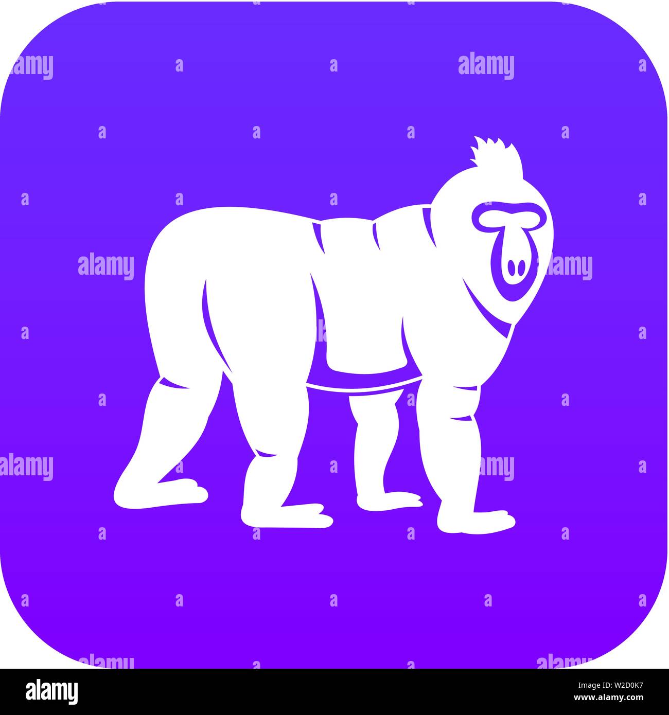 Mandrill monkey icon digital purple Stock Vector Image & Art - Alamy
