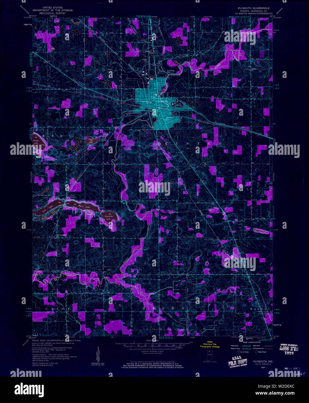Map of plymouth indiana hi-res stock photography and images - Alamy