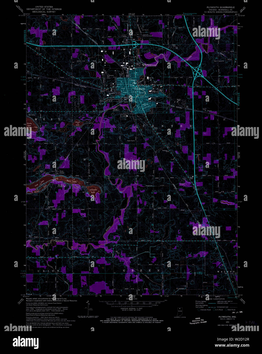 Map of plymouth indiana hi-res stock photography and images - Alamy