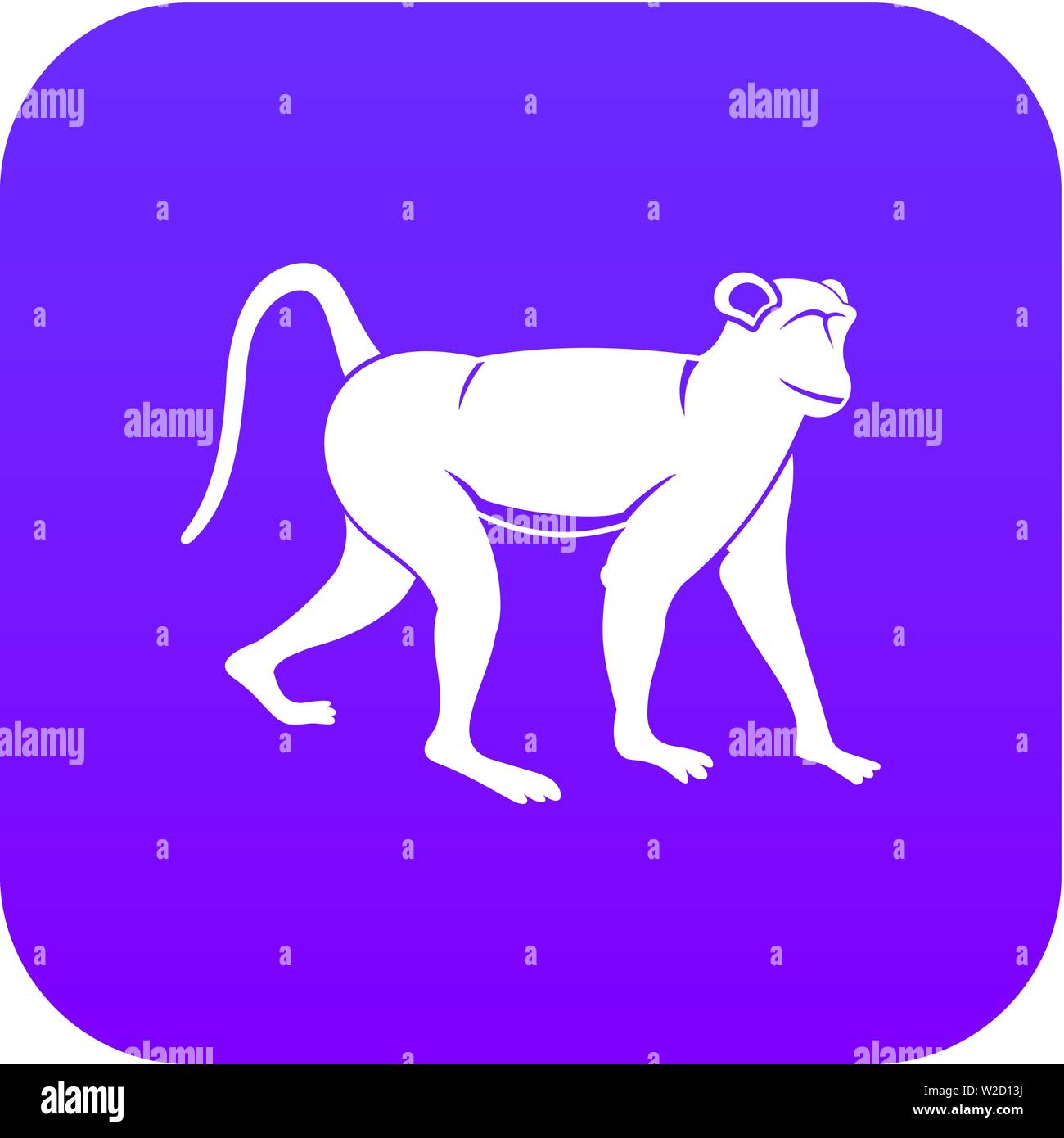 Monkey icon digital purple Stock Vector Image & Art - Alamy