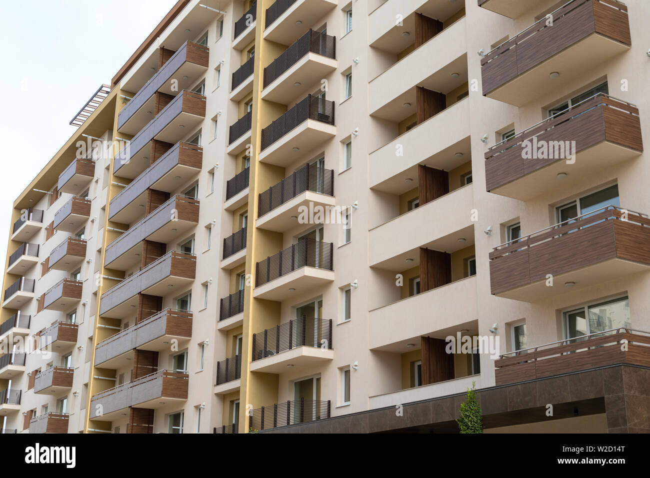 New residential area in Brasov, Romania - Flat blocks in construction ...