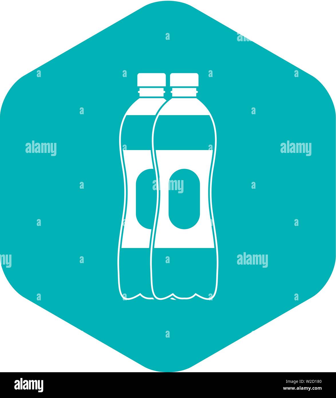 Two plastic bottles icon, simple style Stock Vector Image & Art - Alamy