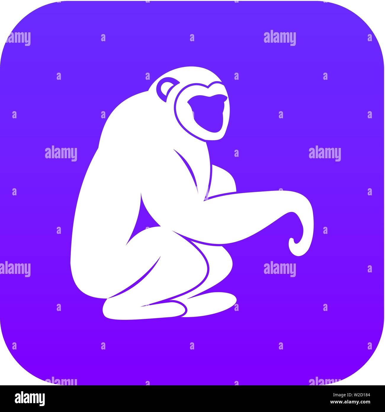 Monkey sitting icon digital purple Stock Vector Image & Art - Alamy