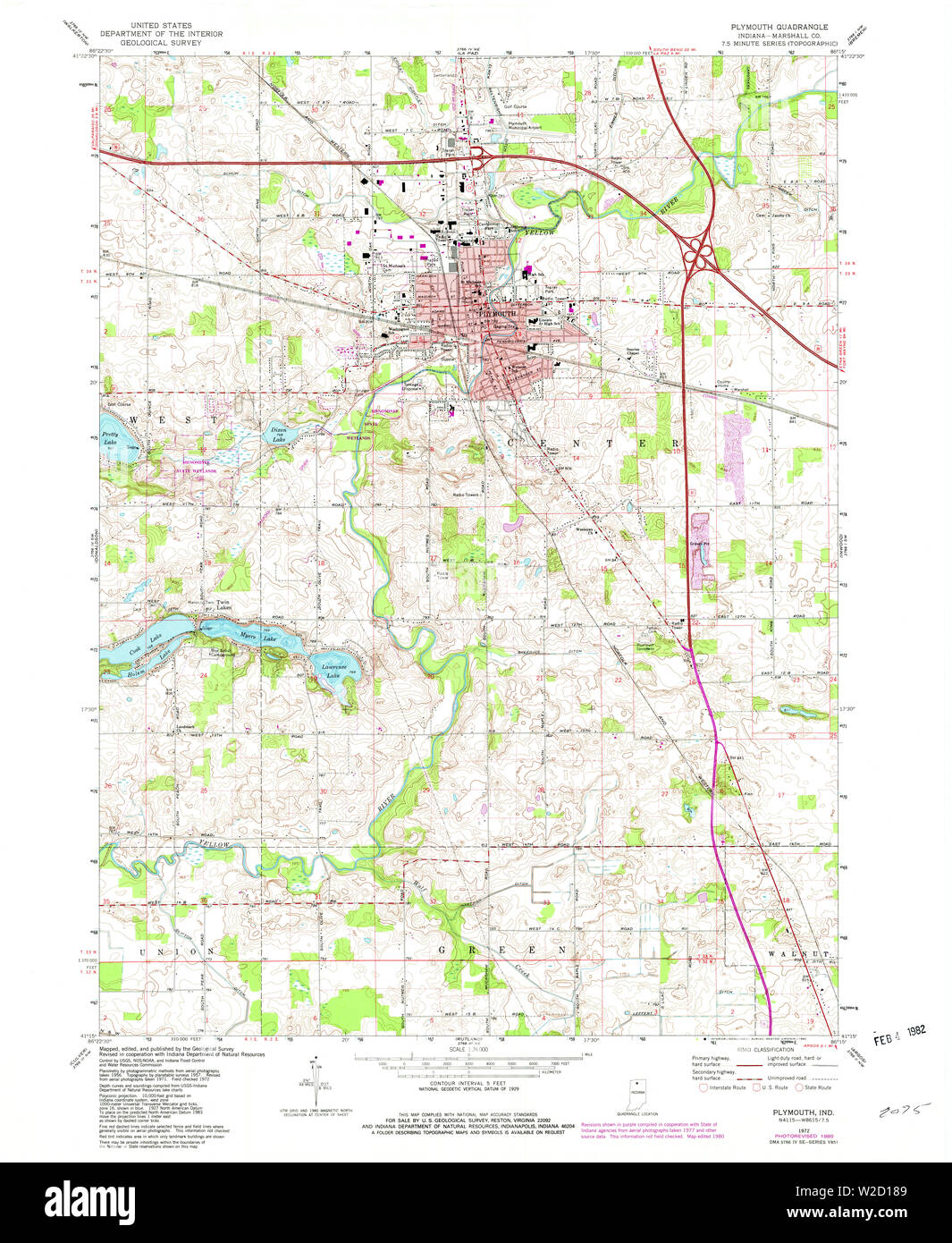 Map of plymouth indiana hi-res stock photography and images - Alamy