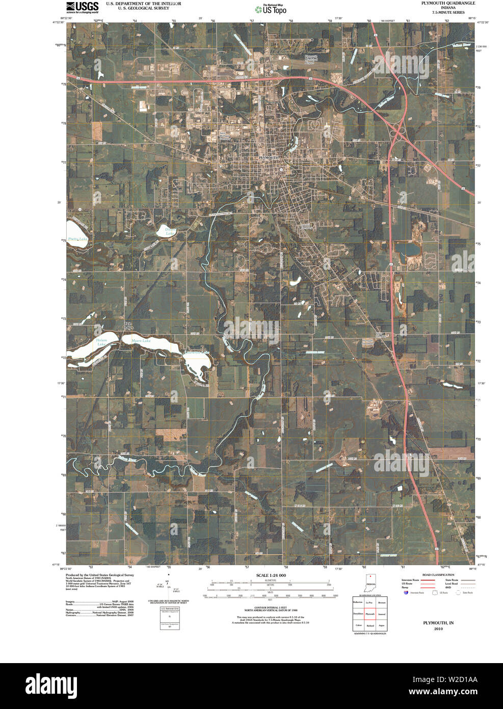 Map of plymouth indiana hi-res stock photography and images - Alamy