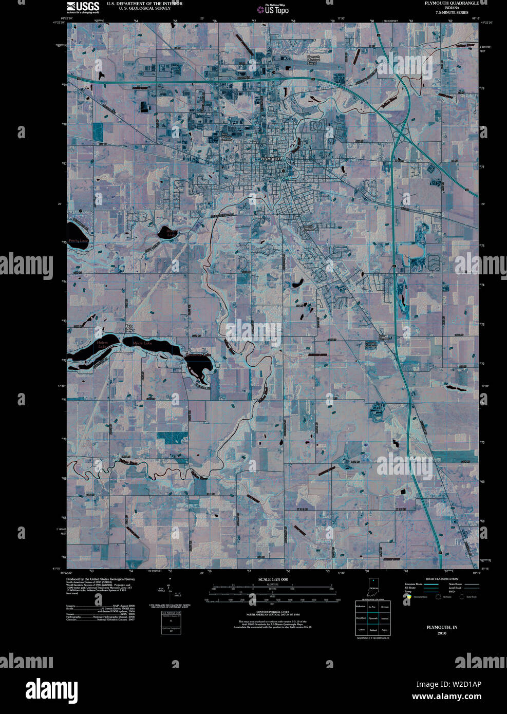 Map of plymouth indiana hi-res stock photography and images - Alamy