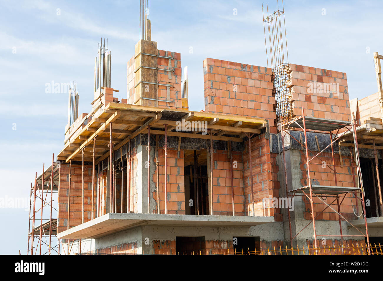 New residential area in Brasov, Romania - Flat blocks in construction ...