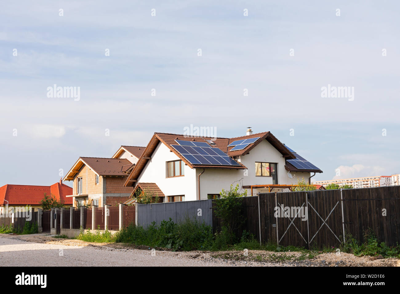 New residential area in Brasov, Romania - Flat blocks in construction ...
