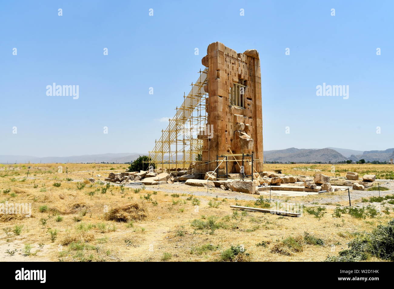 Pasargadae, Shiraz, Fars Province, Iran, June 22, 2019, The stone Tower ...