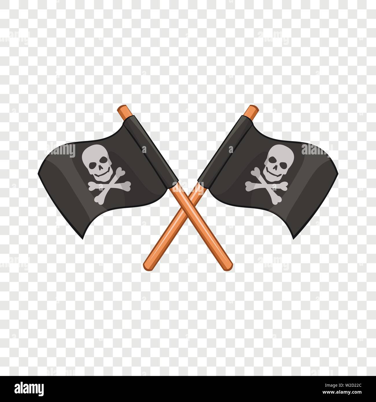 Crossed pirate flags icon, cartoon style Stock Vector Image & Art - Alamy