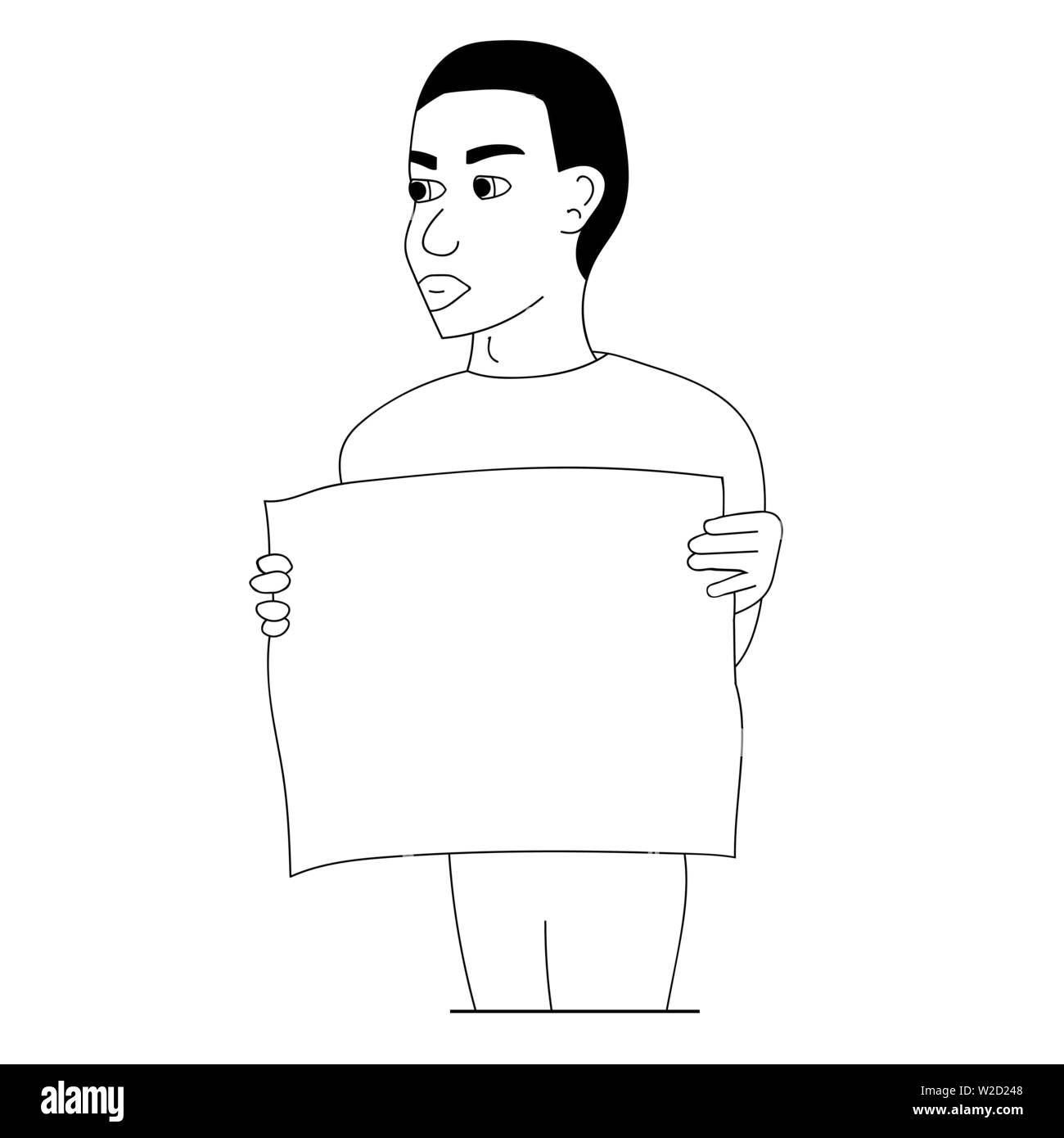 Holding stock vector Black and White Stock Photos & Images - Alamy