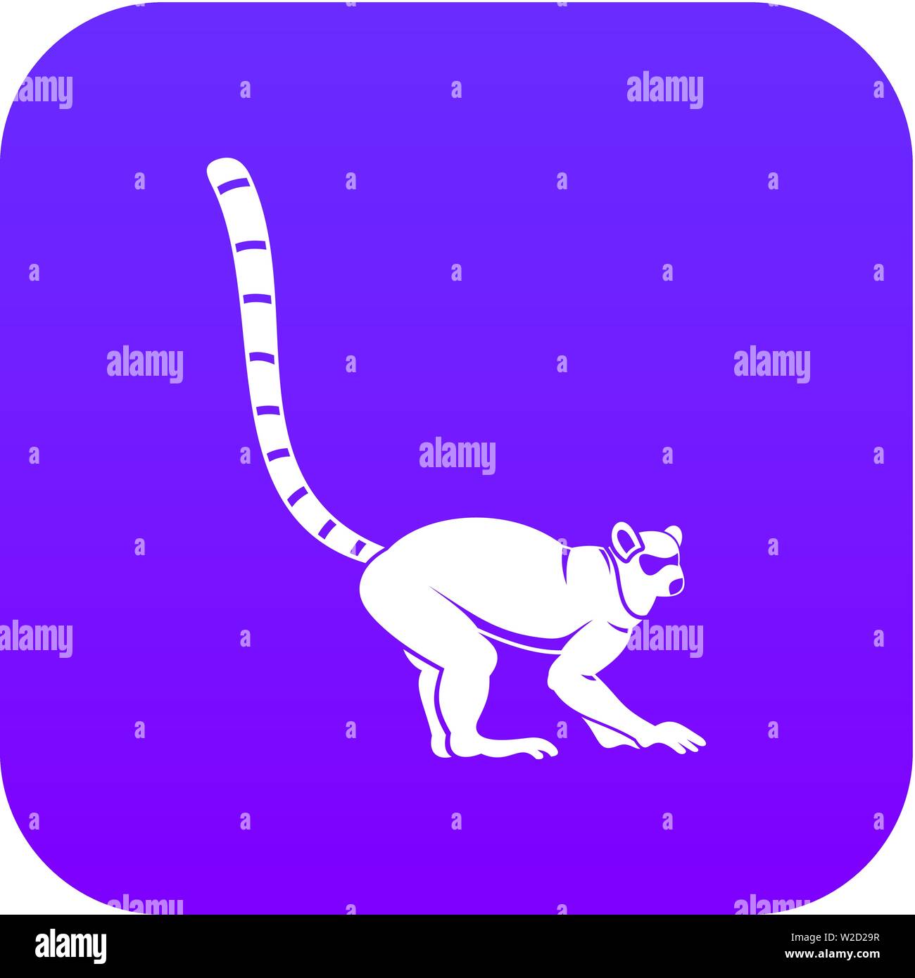 Lemur monkey icon digital purple Stock Vector Image & Art - Alamy