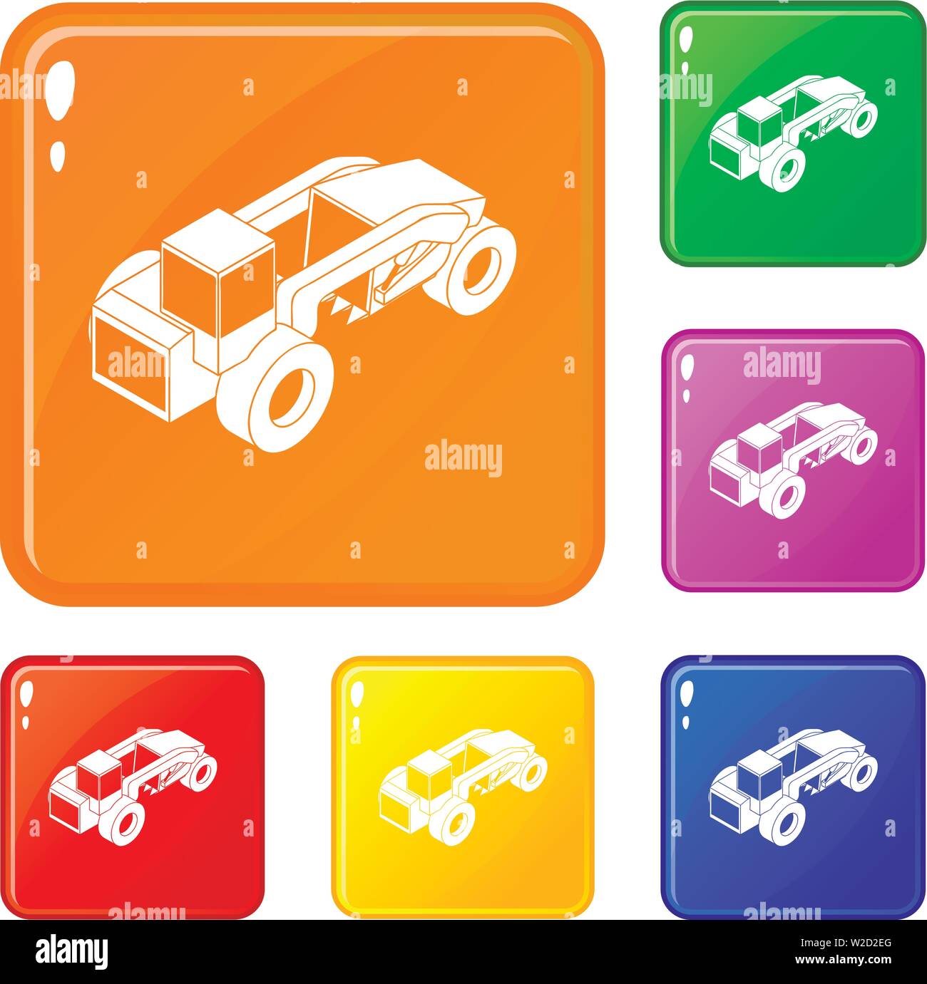 Heavy load truck icons set vector color Stock Vector Image & Art - Alamy