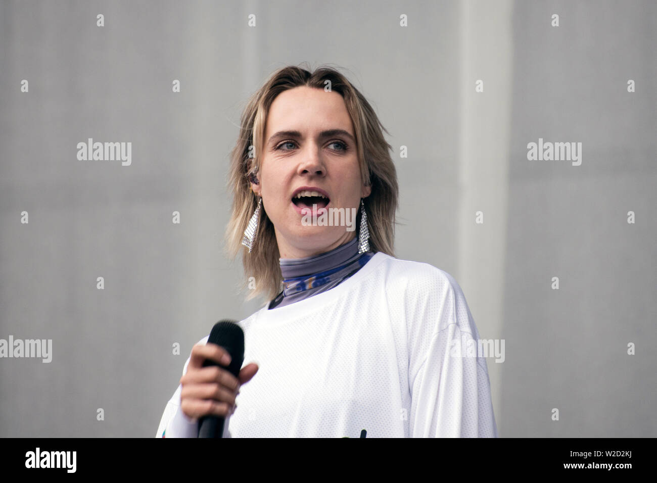 Turku, Finland. 7th July 2019. Danish singer Mø performs at the 50th ...