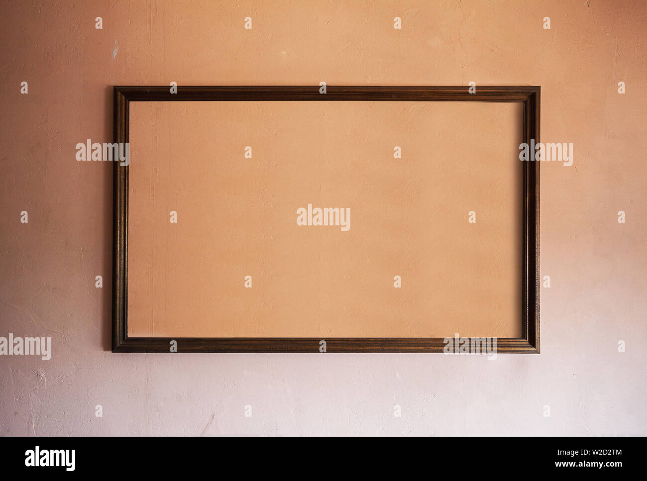 Details of an old empty picture frame on old wall Stock Photo - Alamy