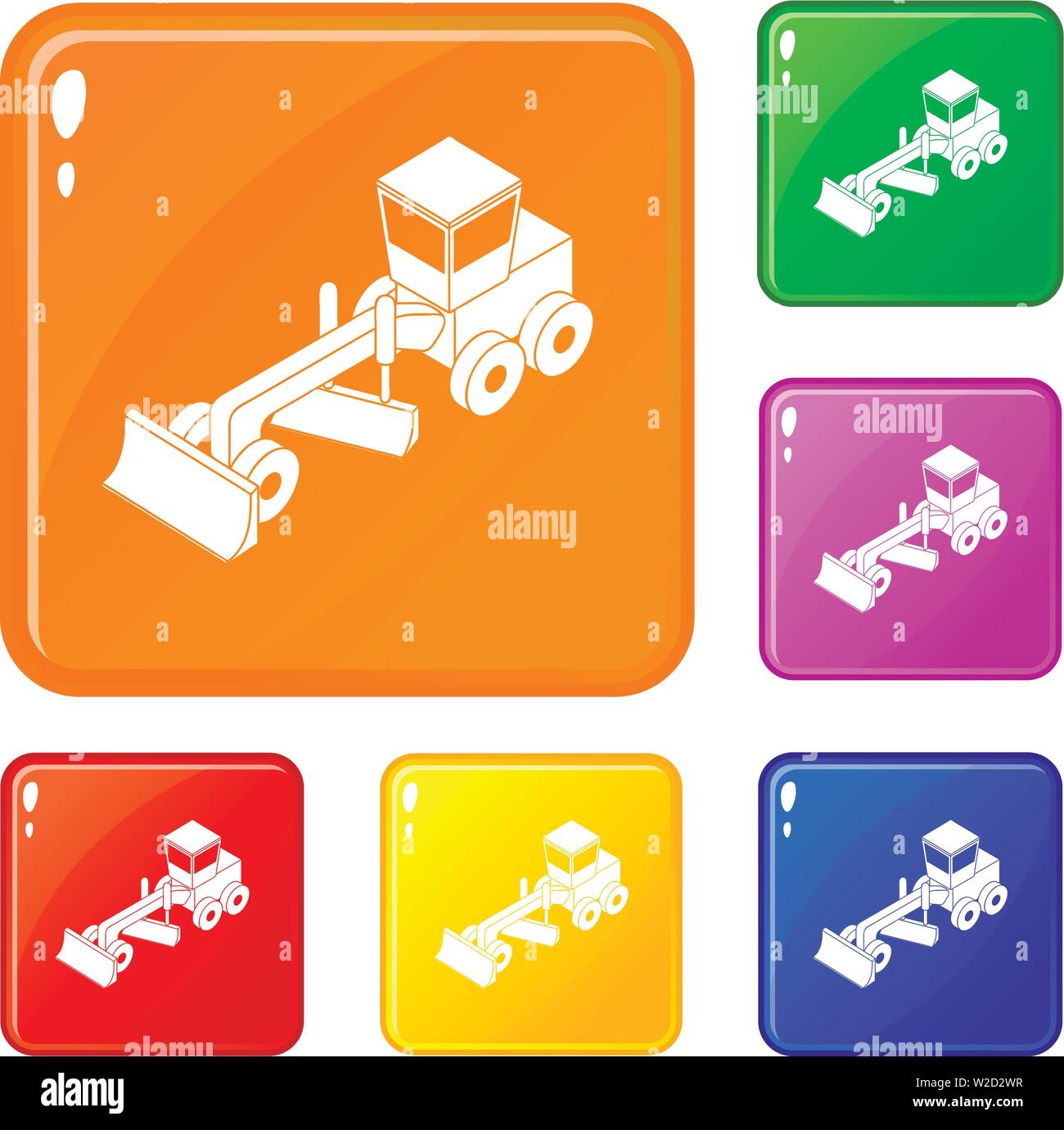 Grader icons set vector color Stock Vector Image & Art - Alamy