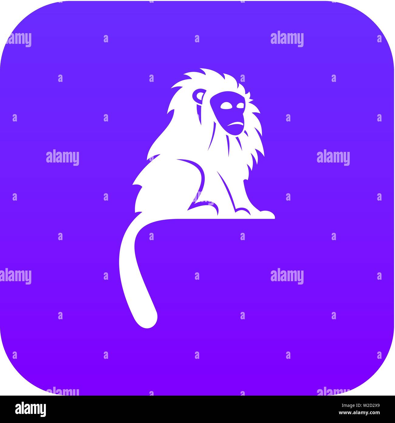 Hairy monkey icon digital purple Stock Vector Image & Art - Alamy