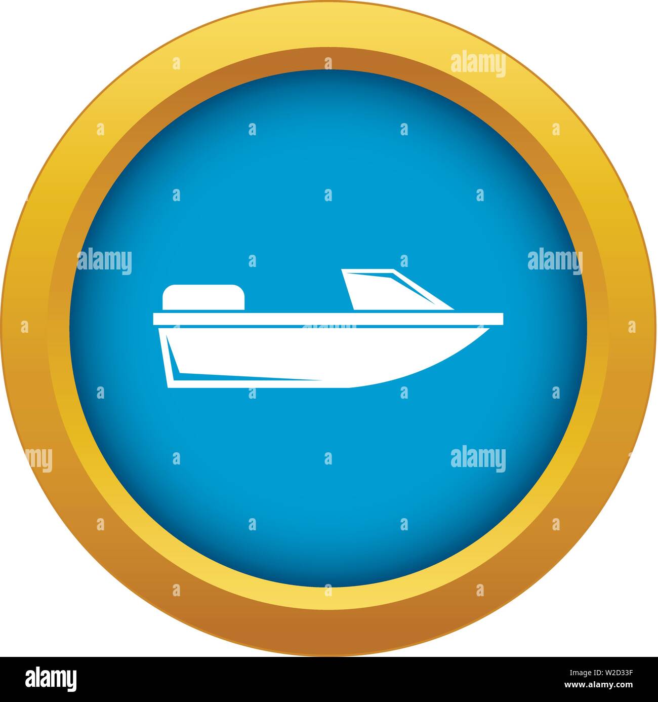 Sports powerboat icon blue vector isolated Stock Vector Image & Art - Alamy