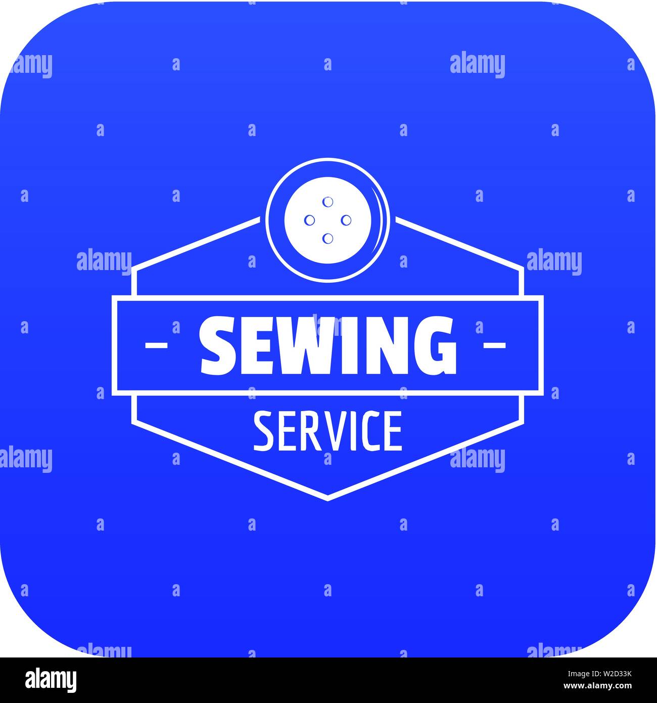 Sewing service icon blue vector Stock Vector Image & Art - Alamy