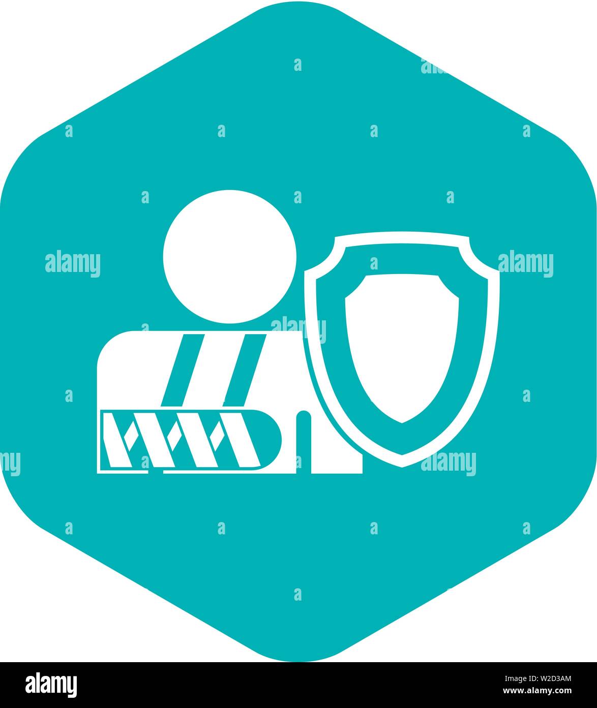 oken arm and safety shield icon, outline style Stock Vector Image & Art ...