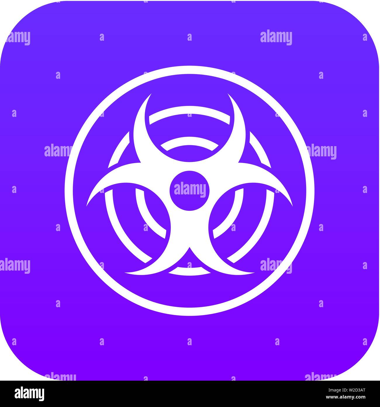 Sign of biological threat icon digital purple Stock Vector Image & Art ...