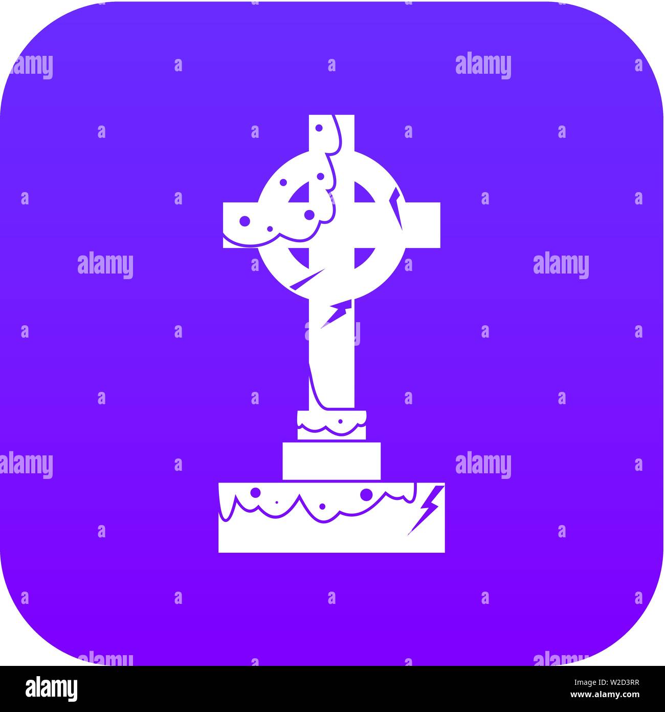 Irish celtic cross icon digital purple Stock Vector Image & Art - Alamy